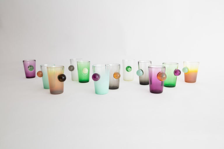 Handblown Glass Sunrise Sunset Cup 7 For Sale at 1stDibs