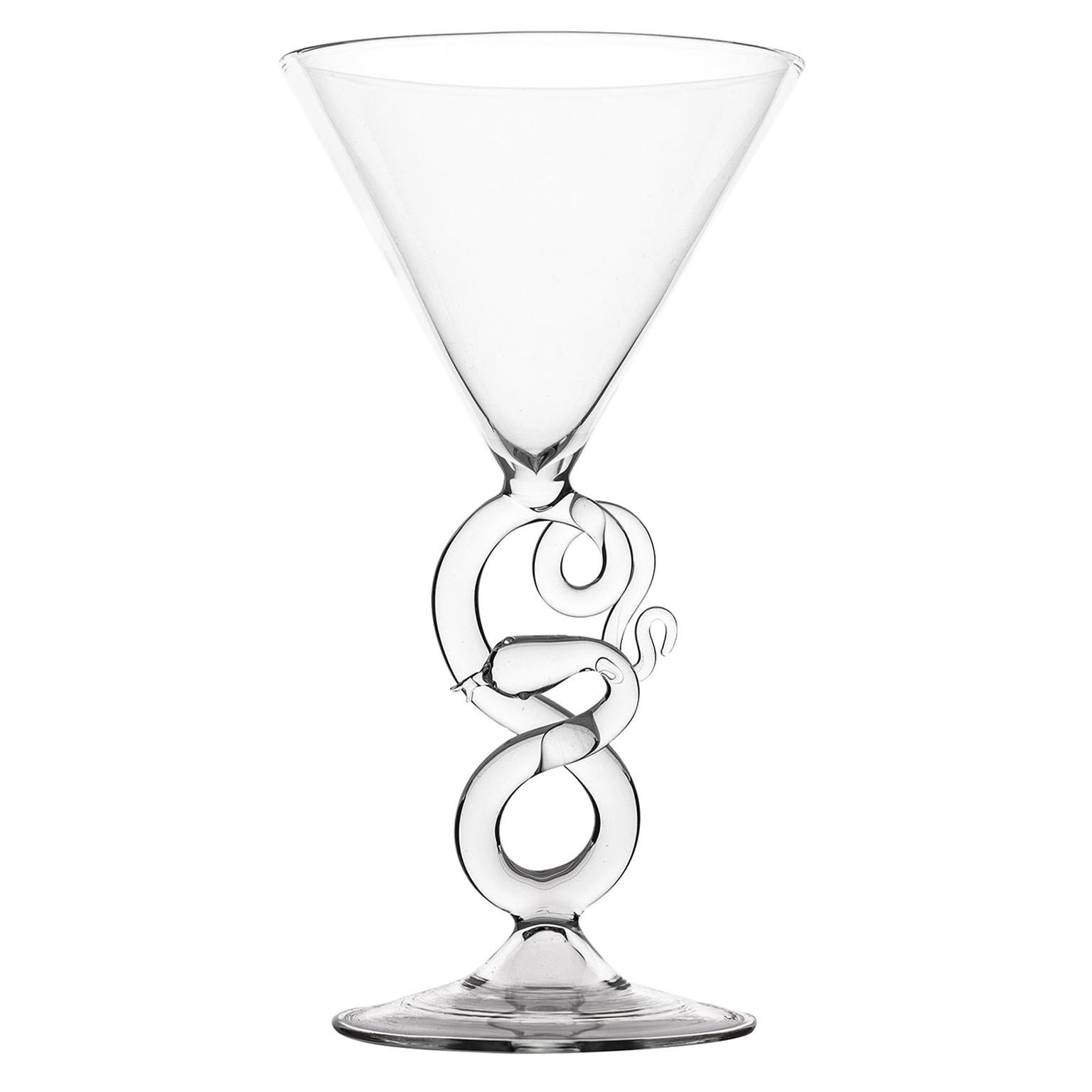 Serpentine Martini Glass For Sale at 1stDibs