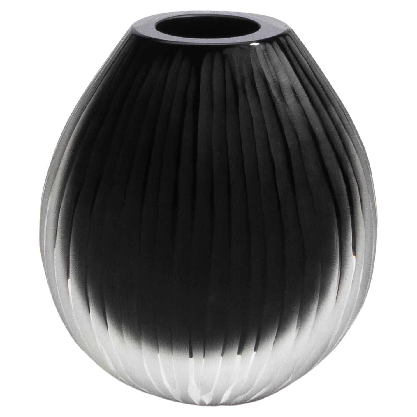 Hand Blown Murano Vase Supreme in Black Medium For Sale at 1stDibs
