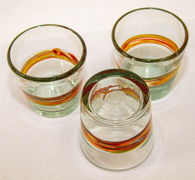Hand Blown Vintage Double Old Fashioned Barware Drinking Glasses For ...