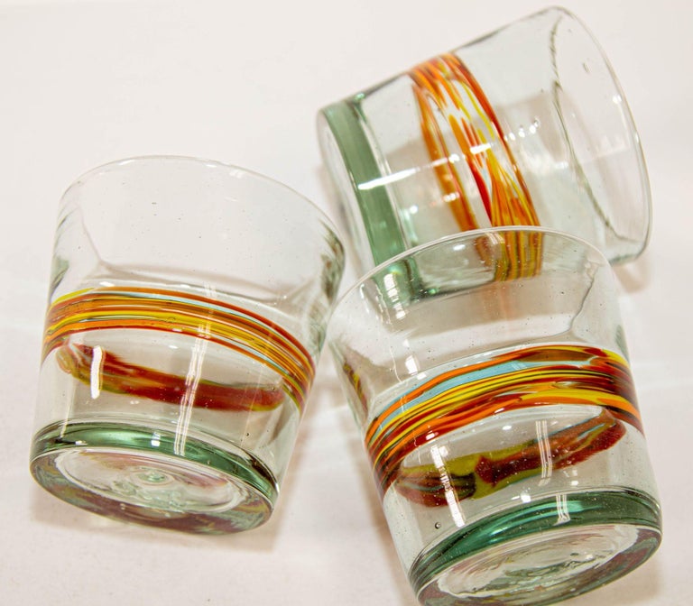 Hand Blown Vintage Double Old Fashioned Barware Drinking Glasses For ...