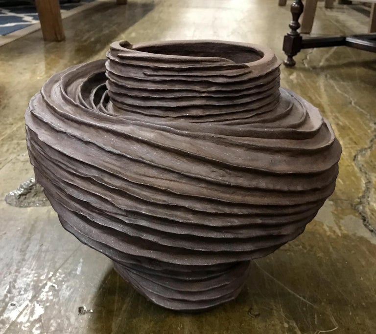 Hand Built Ceramic Planter or Vase For Sale at 1stDibs