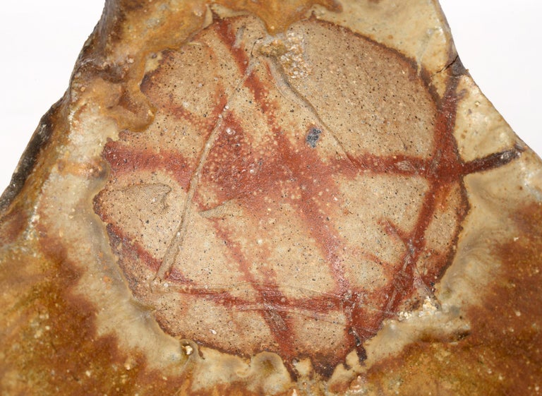 Hand Built Sculptural Wood Fired Triangular Form Signed Studio Pottery ...