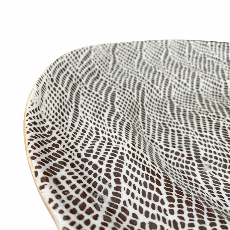 Hand-Built Studio Pottery Platter For Sale at 1stDibs