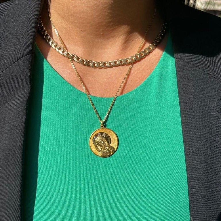 Hand Carved 18K Yellow Gold Jesus Medallion Custom Made for the Pope of ...