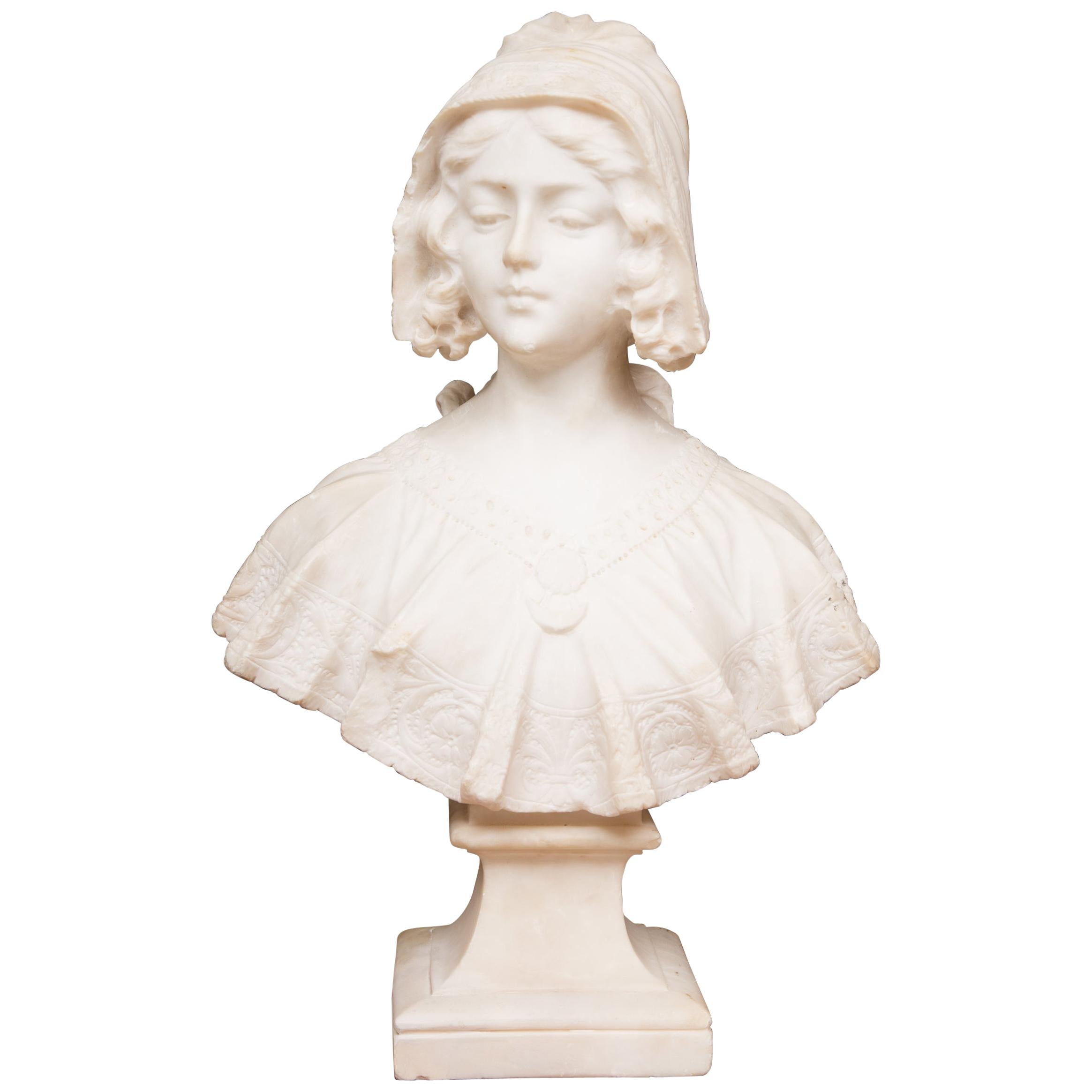 Fine Early Victorian Marble Bust of a Gentleman by Timothy Butler RA ...