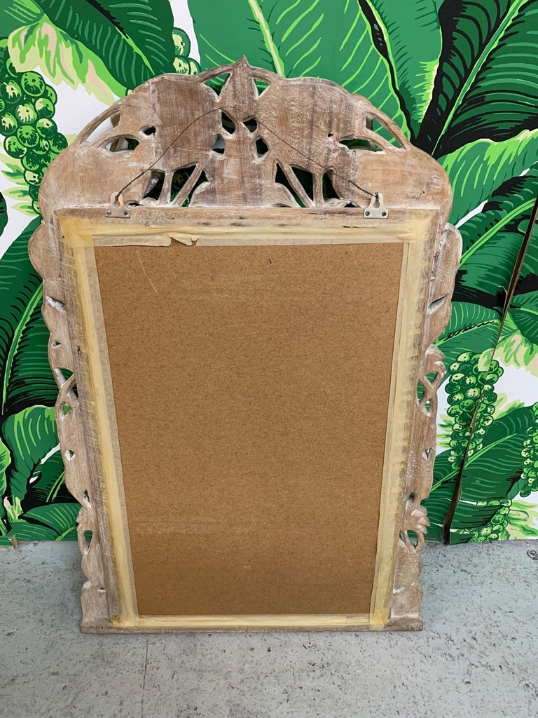 Hand Carved 3-Dimensional Tropical Bird Mirror at 1stDibs