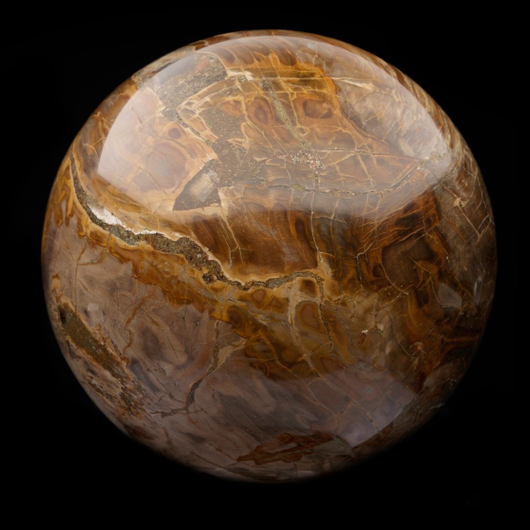 Hand-Carved 5" Diameter Pietersite Sphere From Namibia at 1stDibs