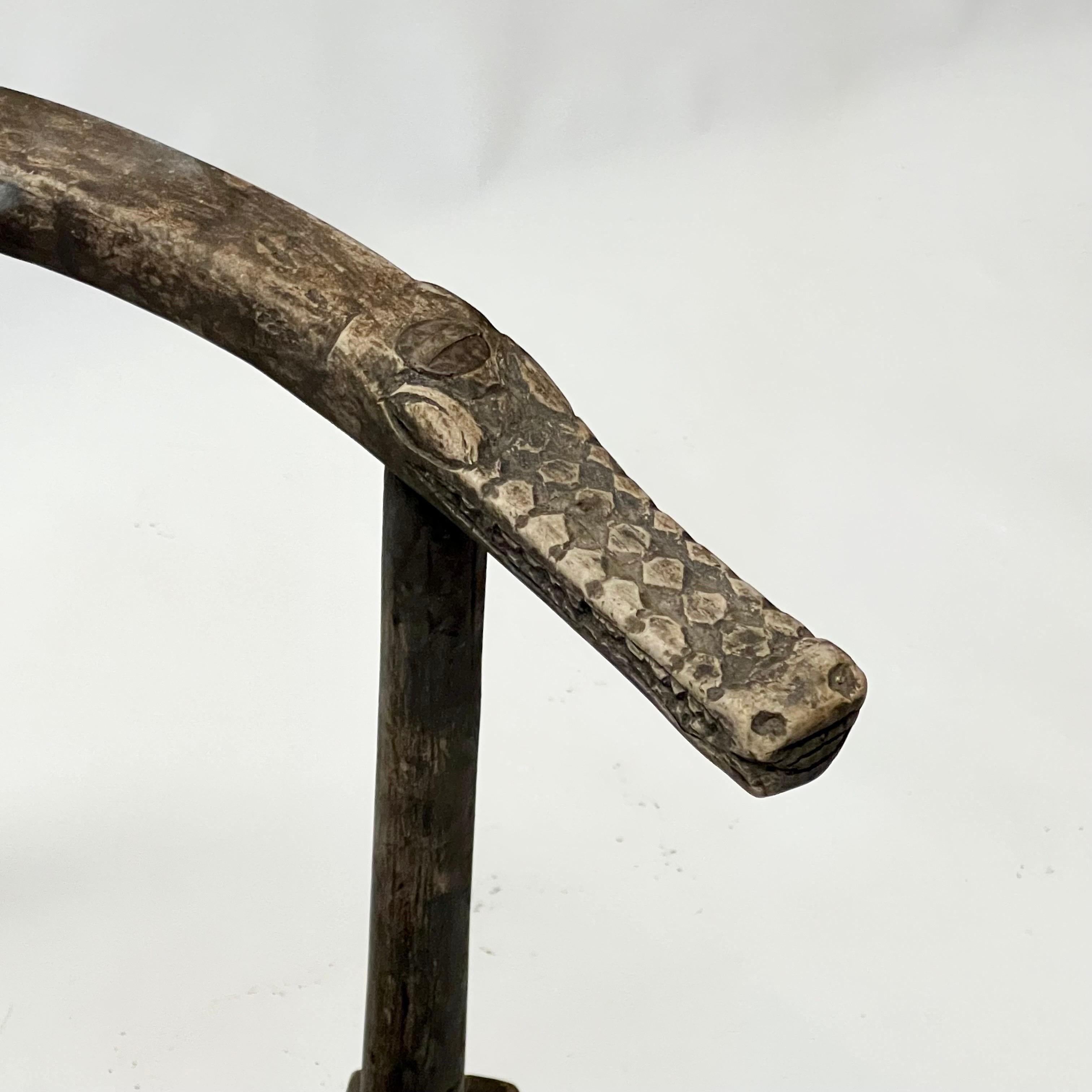 Hand Carved African Low Chairs 19th Century Ivory Coast For Sale at 1stDibs