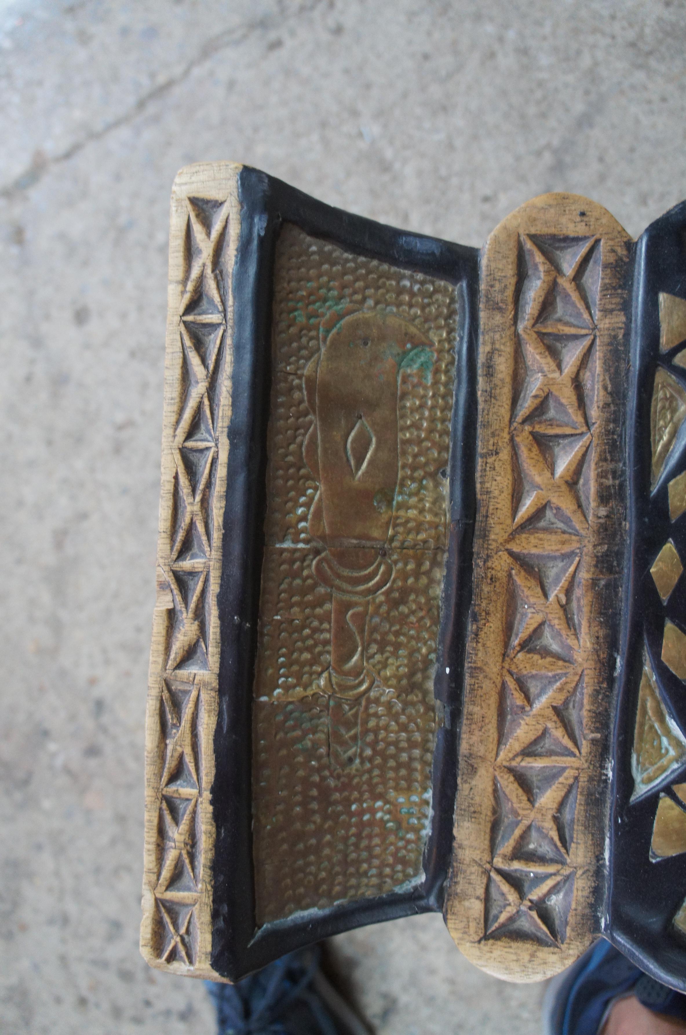 Hand Carved African Tribal Ashanti Chief Altar Stool Bench Seat Throne ...
