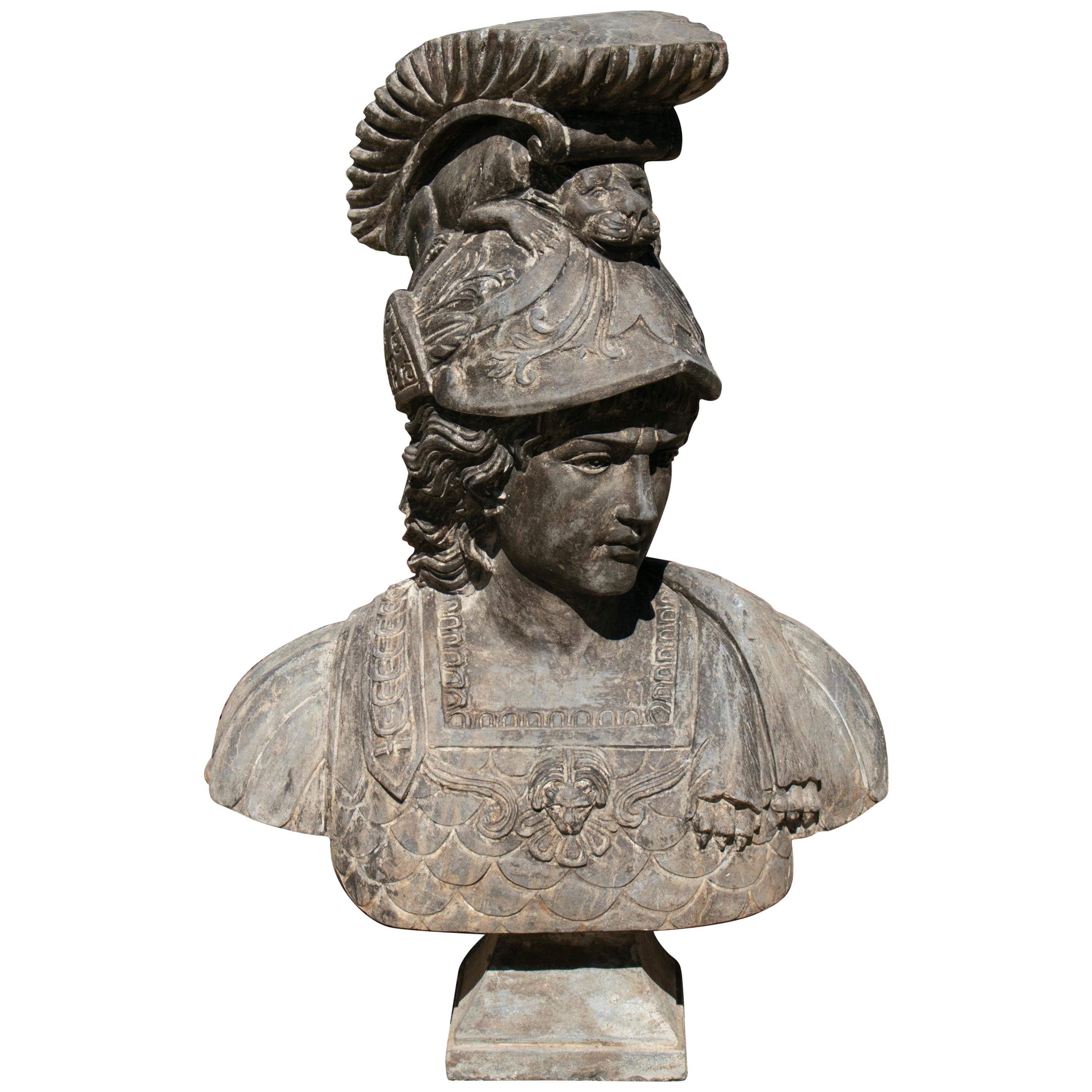 Fantastic Art Nouveau Hand-Carved Italian White Marble Bust of a Woman ...