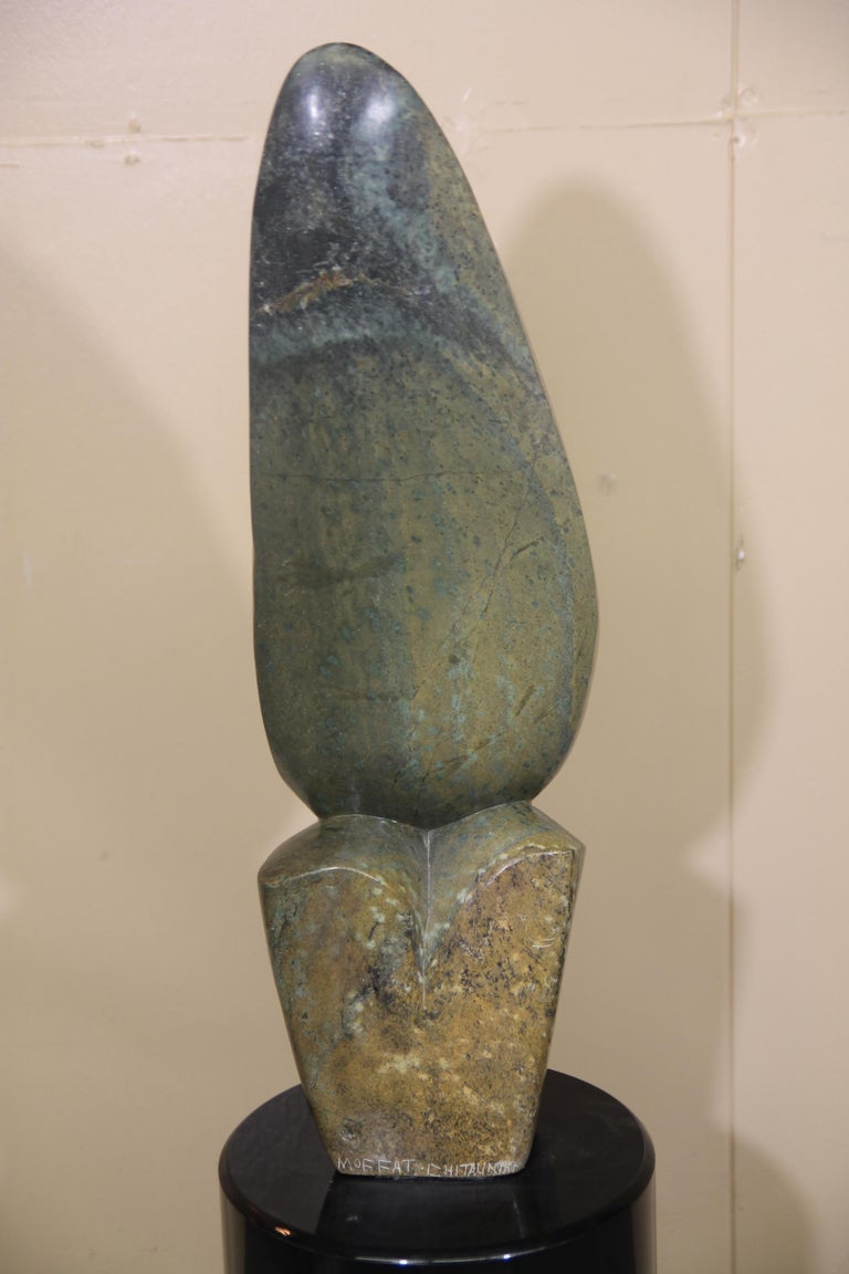 Hand Carved Alabaster African Sculptiure For Sale at 1stDibs