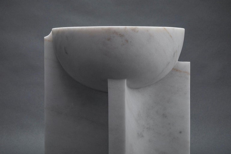Hand Carved Alabaster "Galeana" Stool by Jorge Diego Etienne For Sale ...