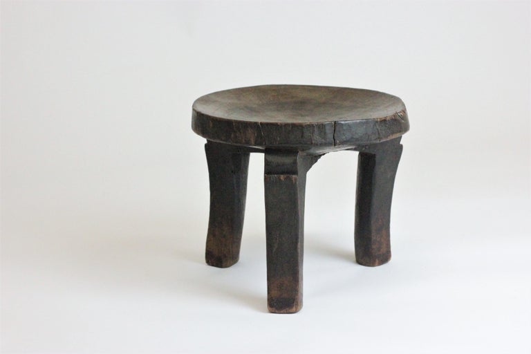 Hand carved Antique African Footstool For Sale at 1stDibs