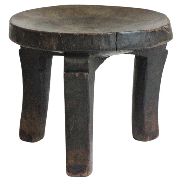 Hand carved Antique African Footstool For Sale at 1stDibs