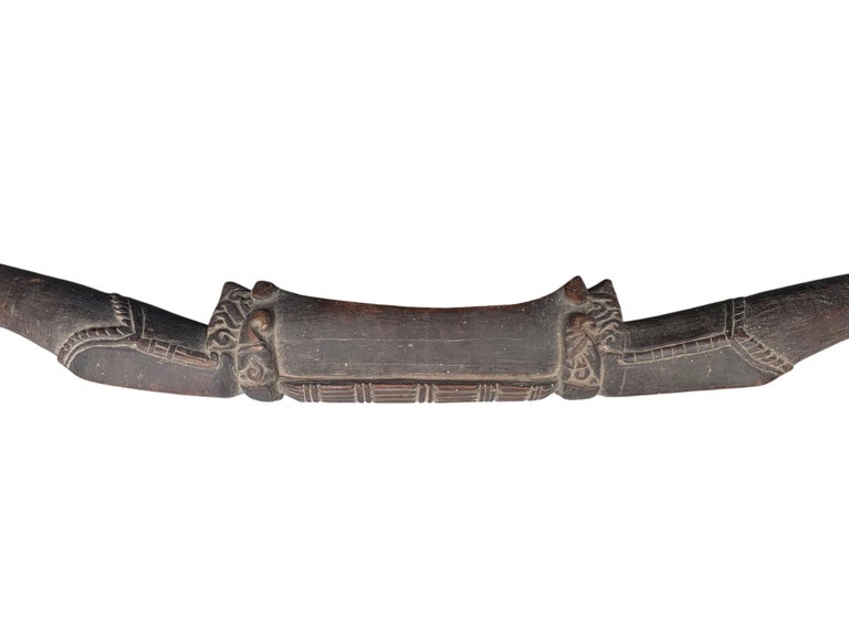 Hand-Carved Backstrap with Floral Engravings from Madura, Java ...