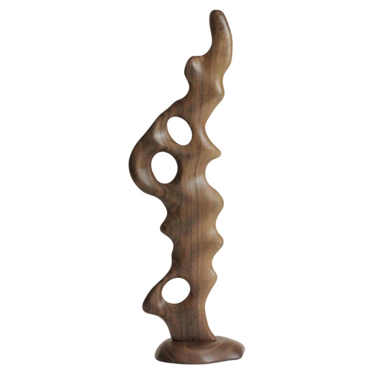 Hand Carved Biomorphic Wooden Sculpture II For Sale at 1stDibs