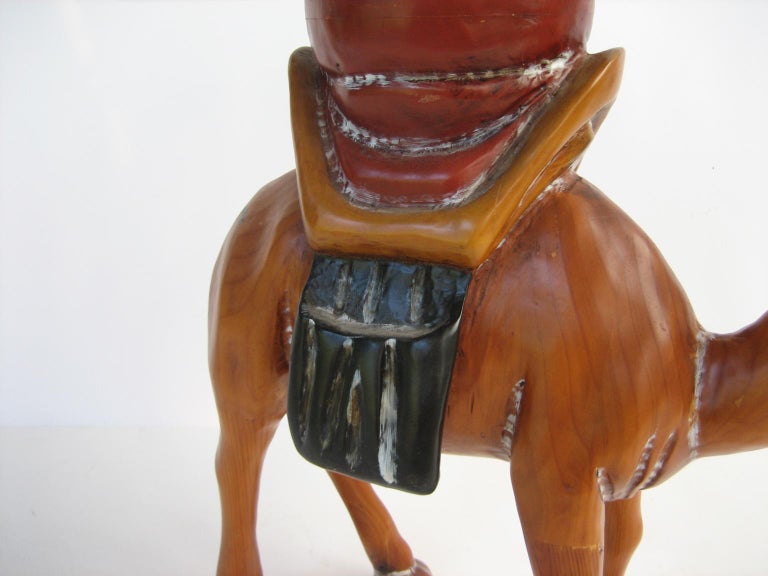 Hand-Carved Camel Accent Table For Sale at 1stDibs