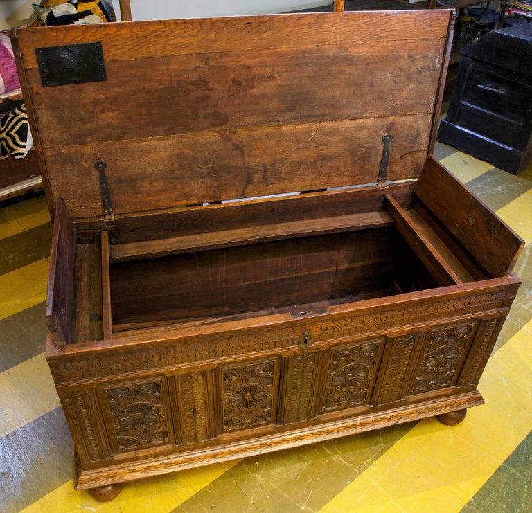 Hand-Carved Dutch Trunk, circa 1790 at 1stDibs