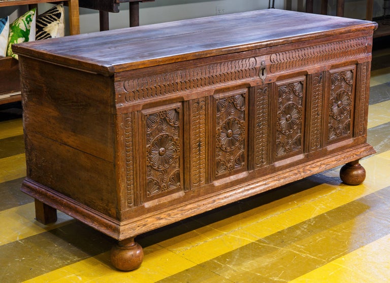 Hand-Carved Dutch Trunk, circa 1790 at 1stDibs