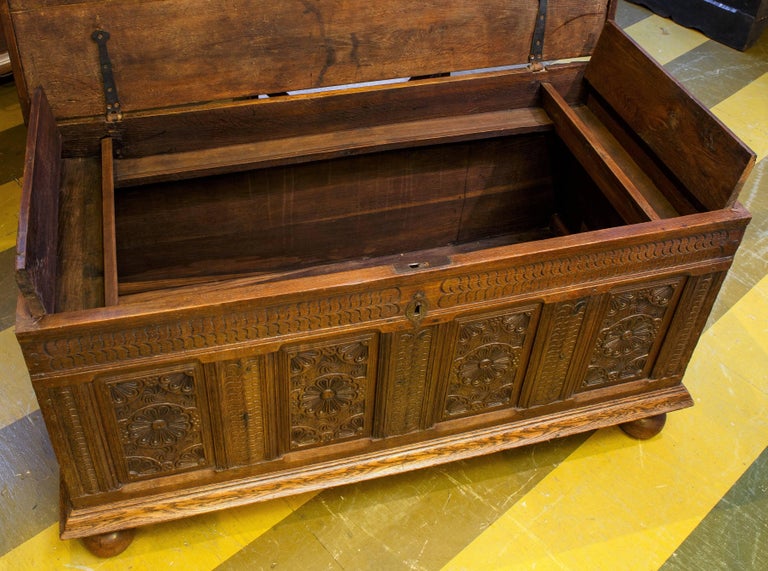 Hand-Carved Dutch Trunk, circa 1790 at 1stDibs