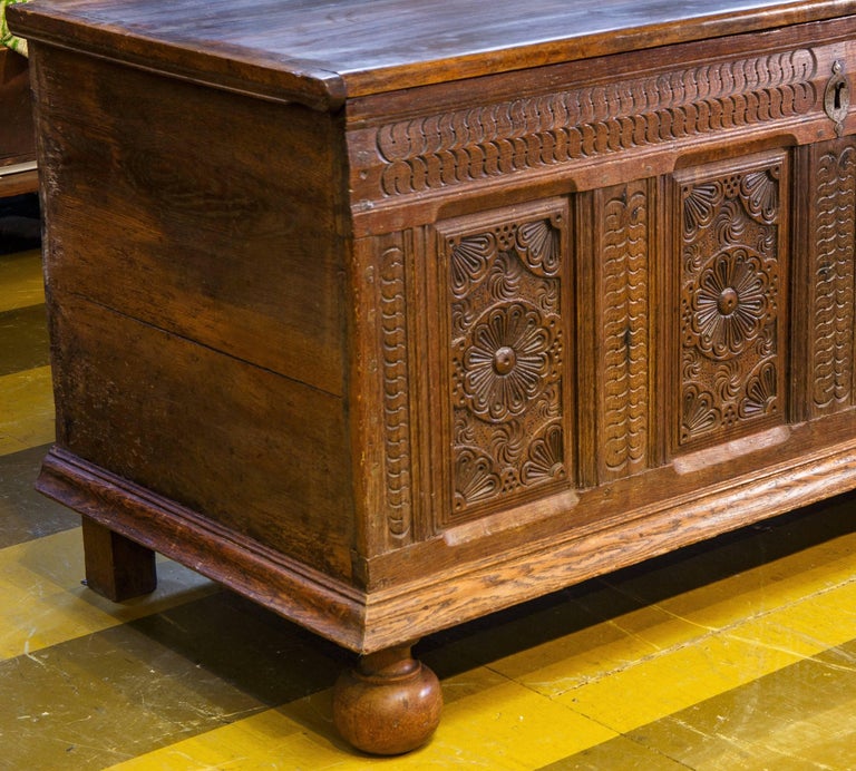 Hand-Carved Dutch Trunk, circa 1790 at 1stDibs
