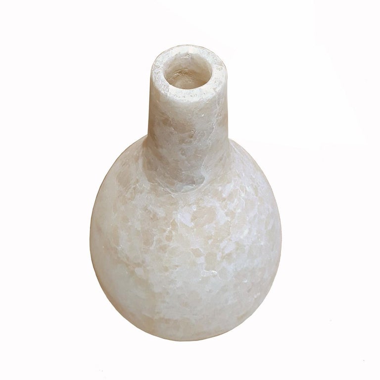 Hand-Carved Egyptian Alabaster Bottle For Sale at 1stDibs