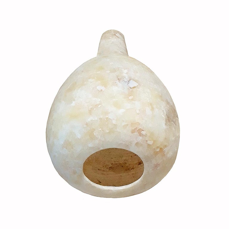 Hand-Carved Egyptian Alabaster Bottle For Sale at 1stDibs