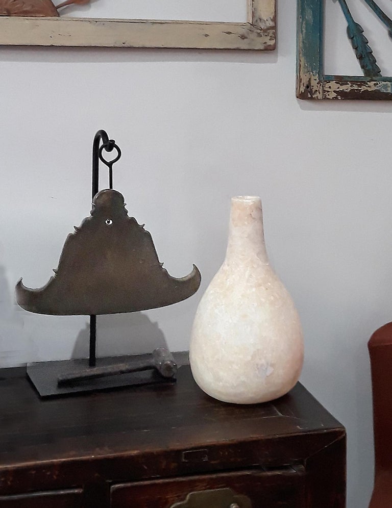 Hand-Carved Egyptian Alabaster Bottle For Sale at 1stDibs
