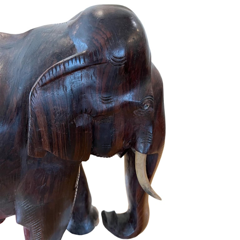 Hand Carved Elephants, 2 Available at 1stDibs