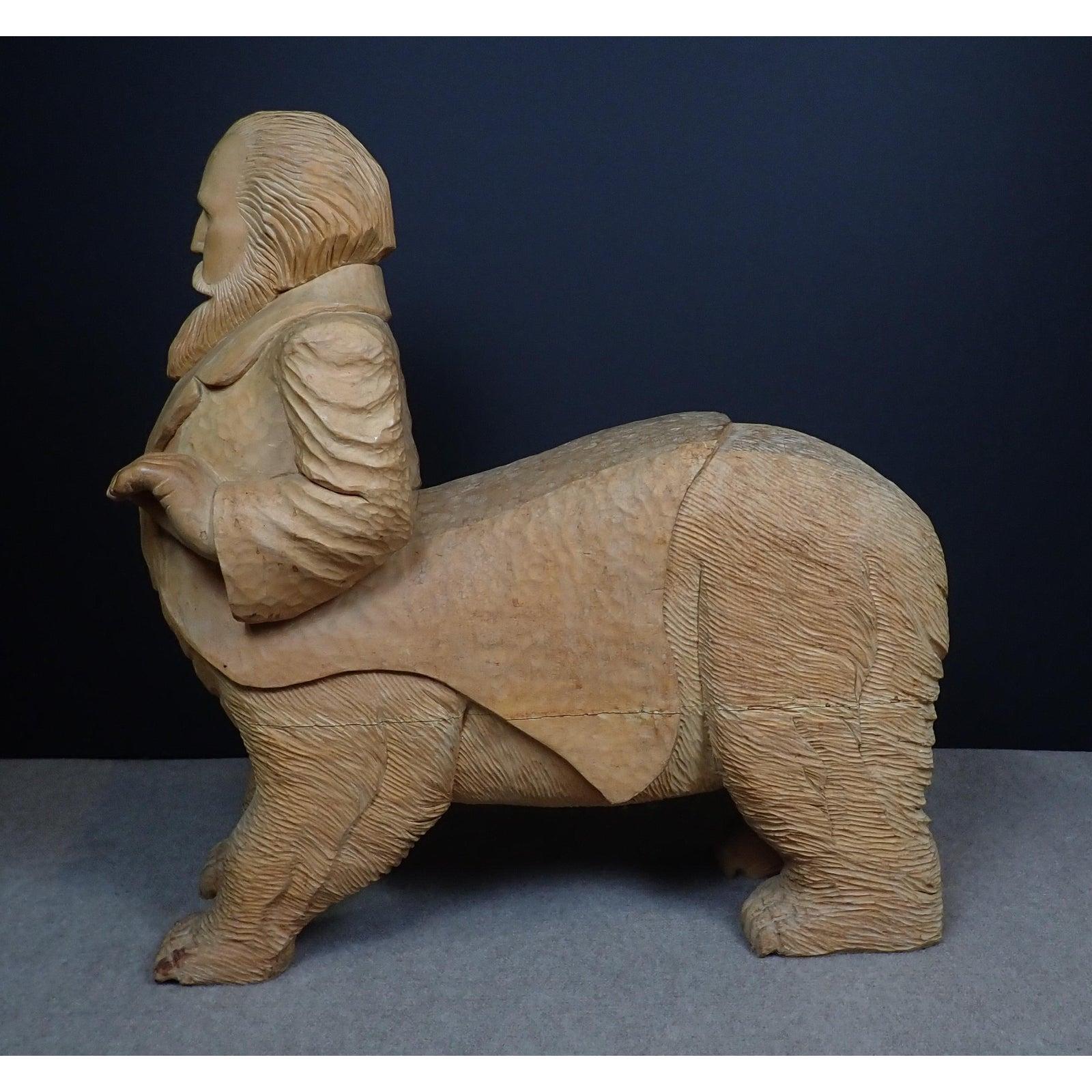 Hand Carved Fantasy Carousel Sculpture at 1stDibs