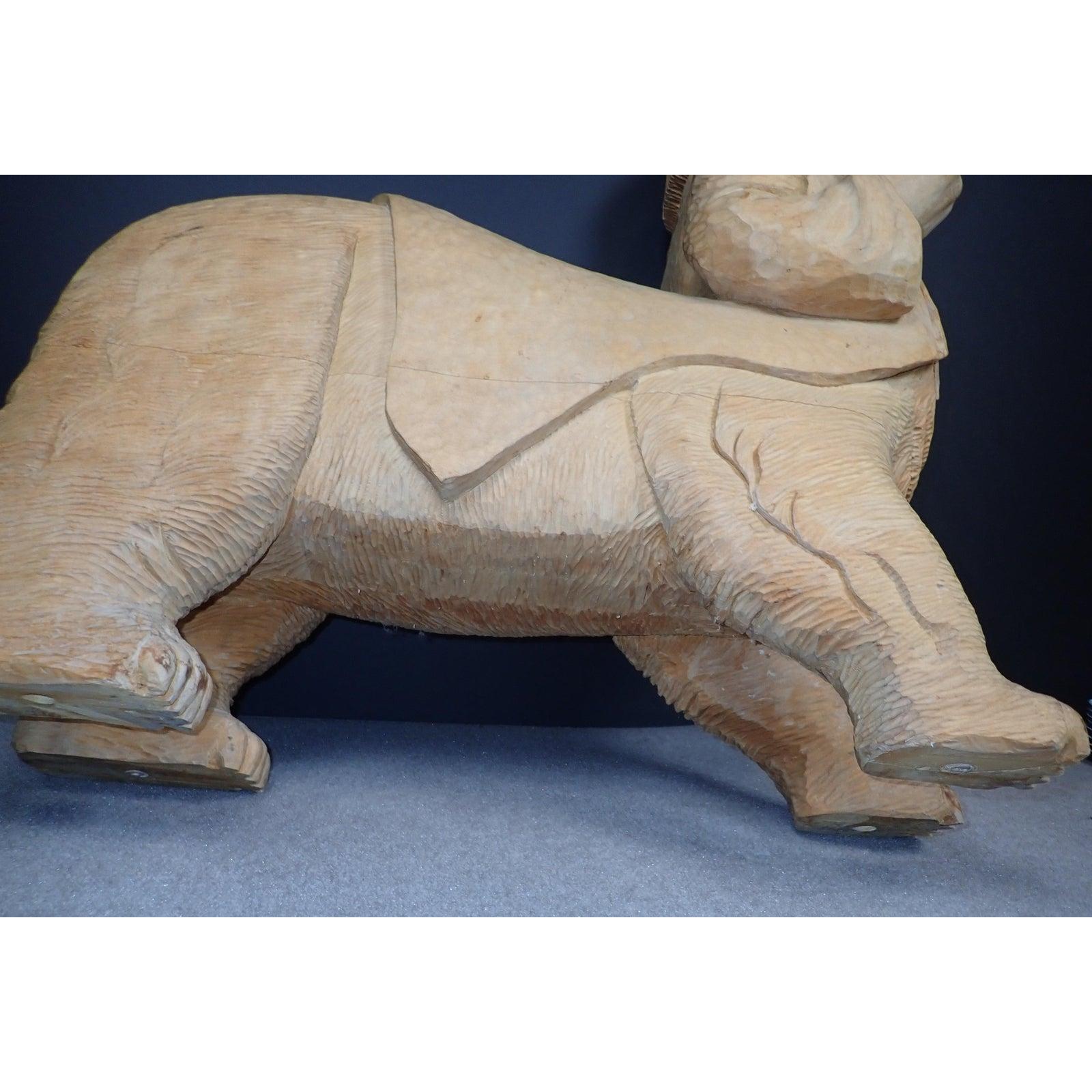 Hand Carved Fantasy Carousel Sculpture at 1stDibs