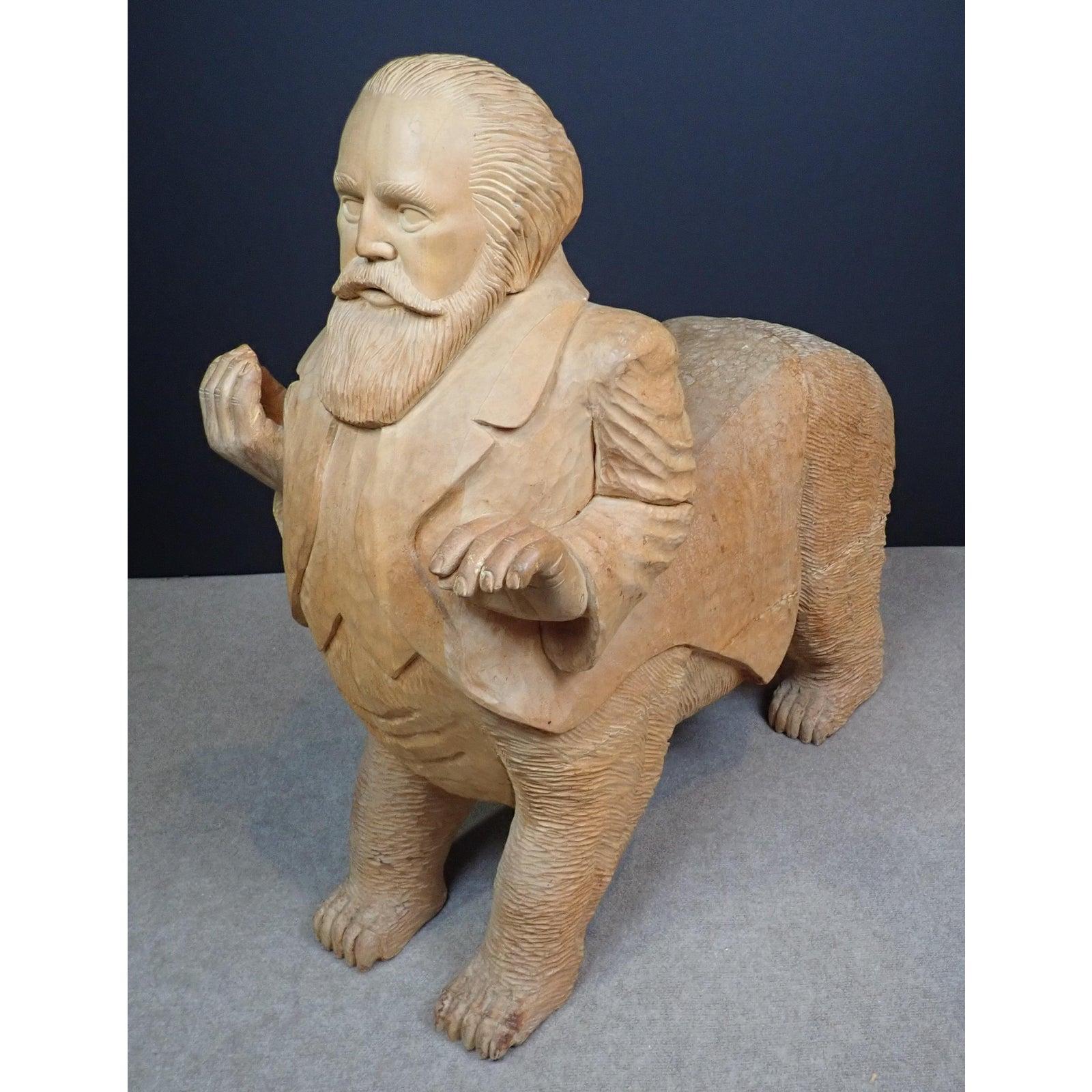 Hand Carved Fantasy Carousel Sculpture at 1stDibs