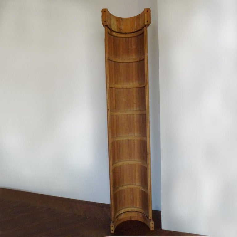 Hand Carved Fluted Wood ½ Columns Pair, Austria, 1900s For Sale at ...