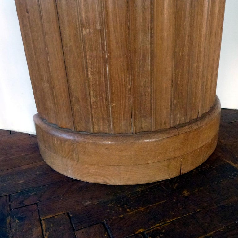 Hand Carved Fluted Wood ½ Columns Pair, Austria, 1900s For Sale at ...