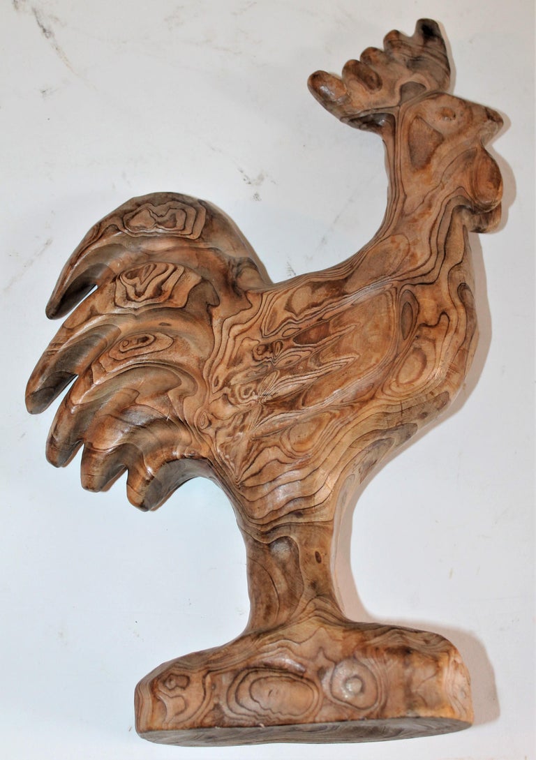 Hand Carved Folky Chicken at 1stDibs