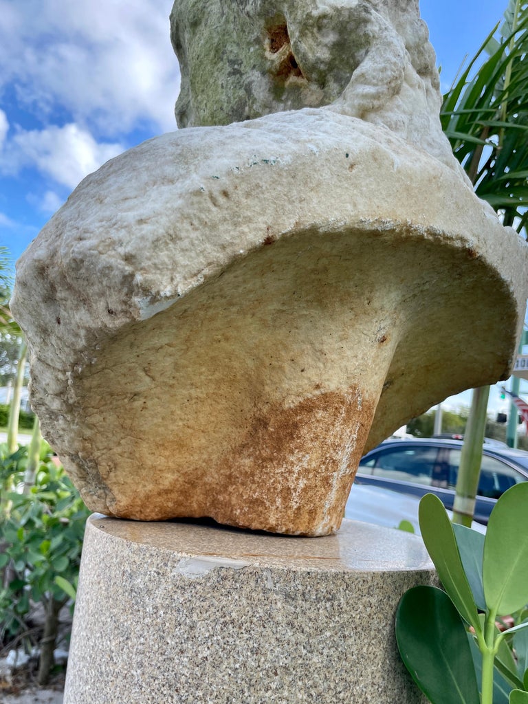Hand Carved French Marble Bust For Sale at 1stDibs