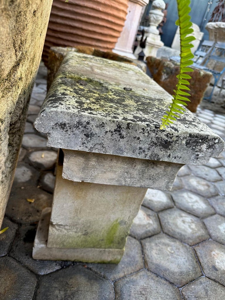 Hand Carved Garden Stone Bench Rustic Farm Seat Antique Indoor Outdoor ...