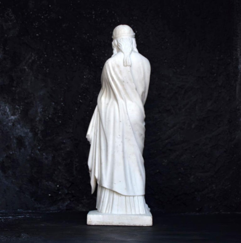 Hand Carved Italian White Marble Goddess Statue circa 1910 at 1stDibs