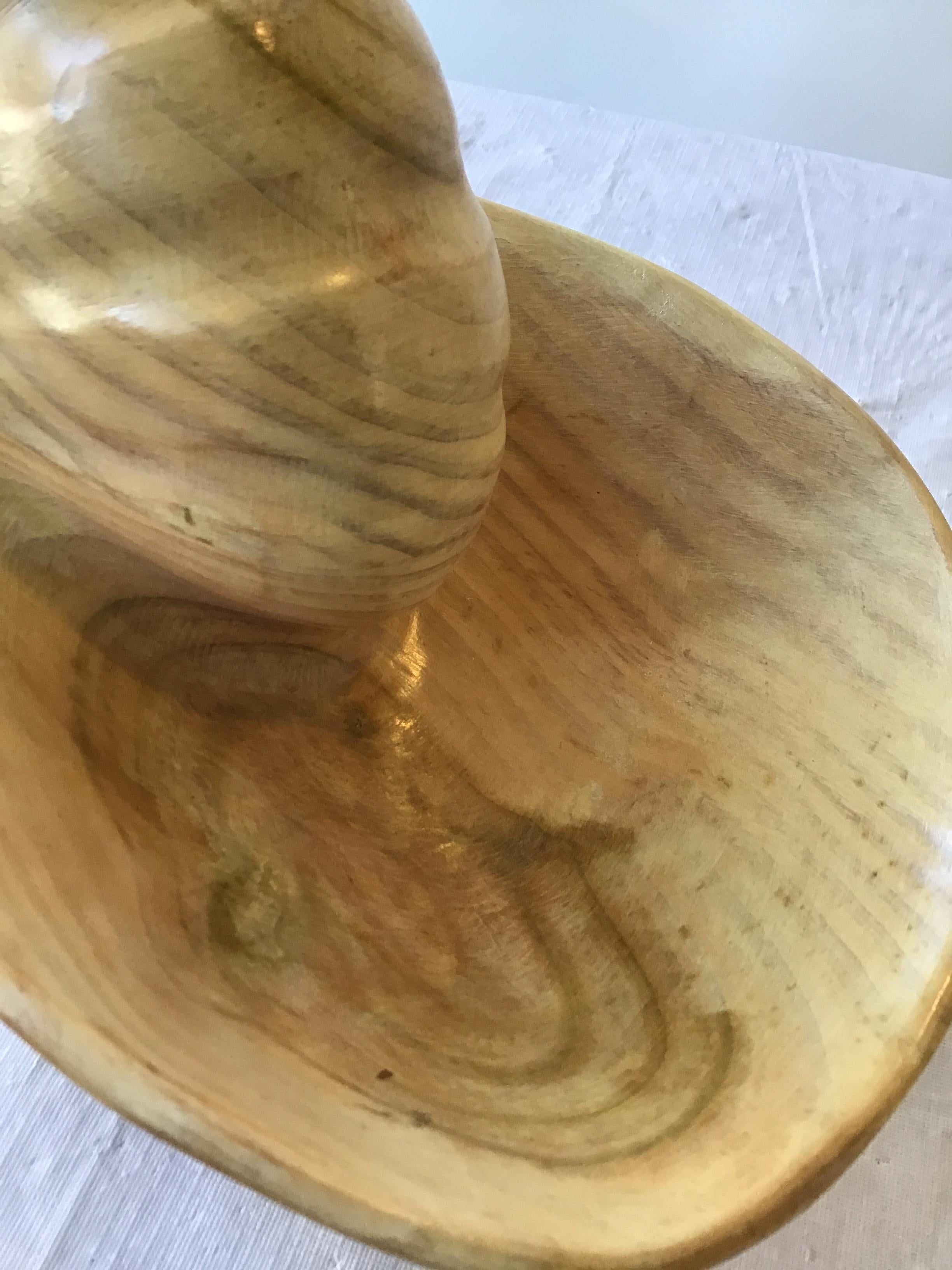 Hand Carved Large Wood Seashell at 1stDibs | wood shells, carved ...