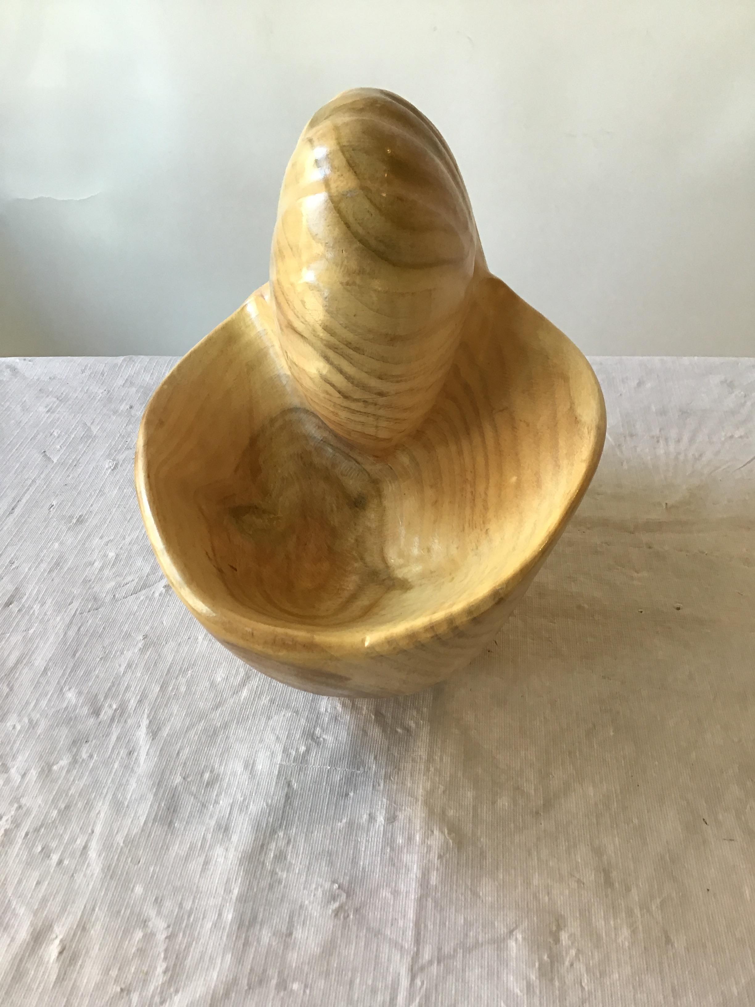 Hand Carved Large Wood Seashell at 1stDibs | wood shells, carved ...
