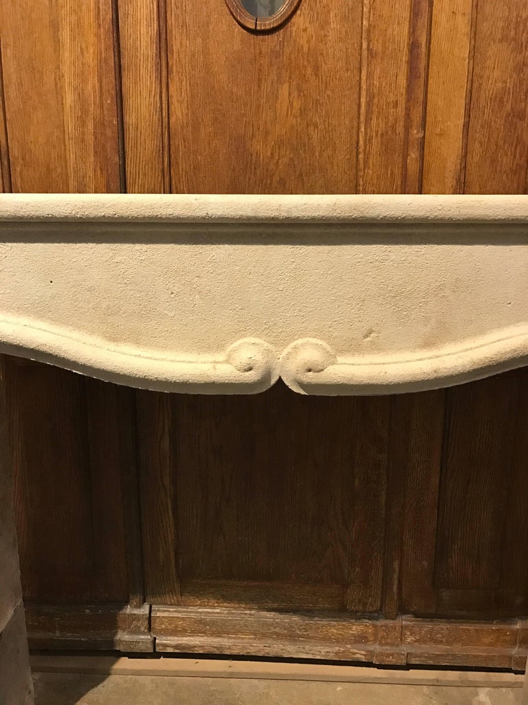 Hand Carved Limestone Mantel at 1stDibs