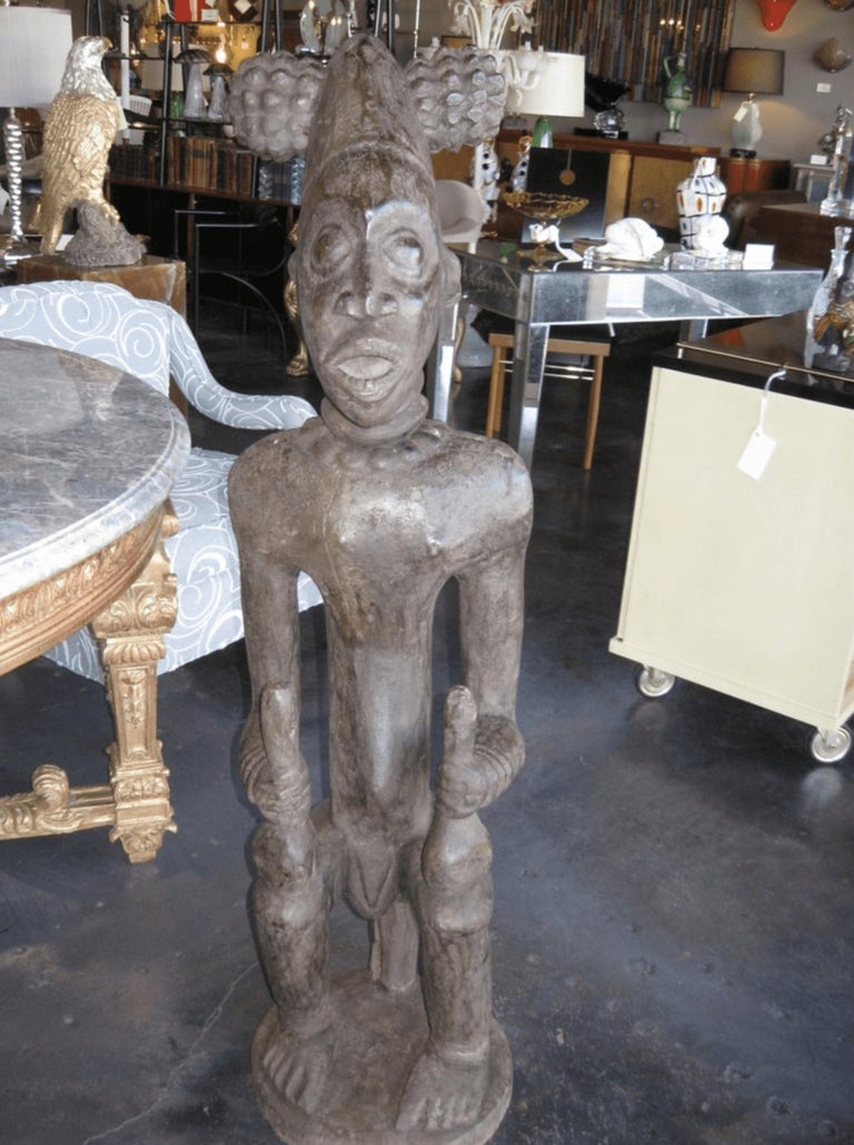 Hand Carved Male and Female African Statues from Cameroon For Sale at ...