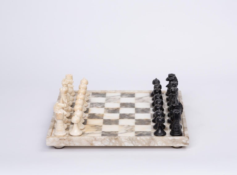 Hand Carved Marble Chess Set at 1stDibs