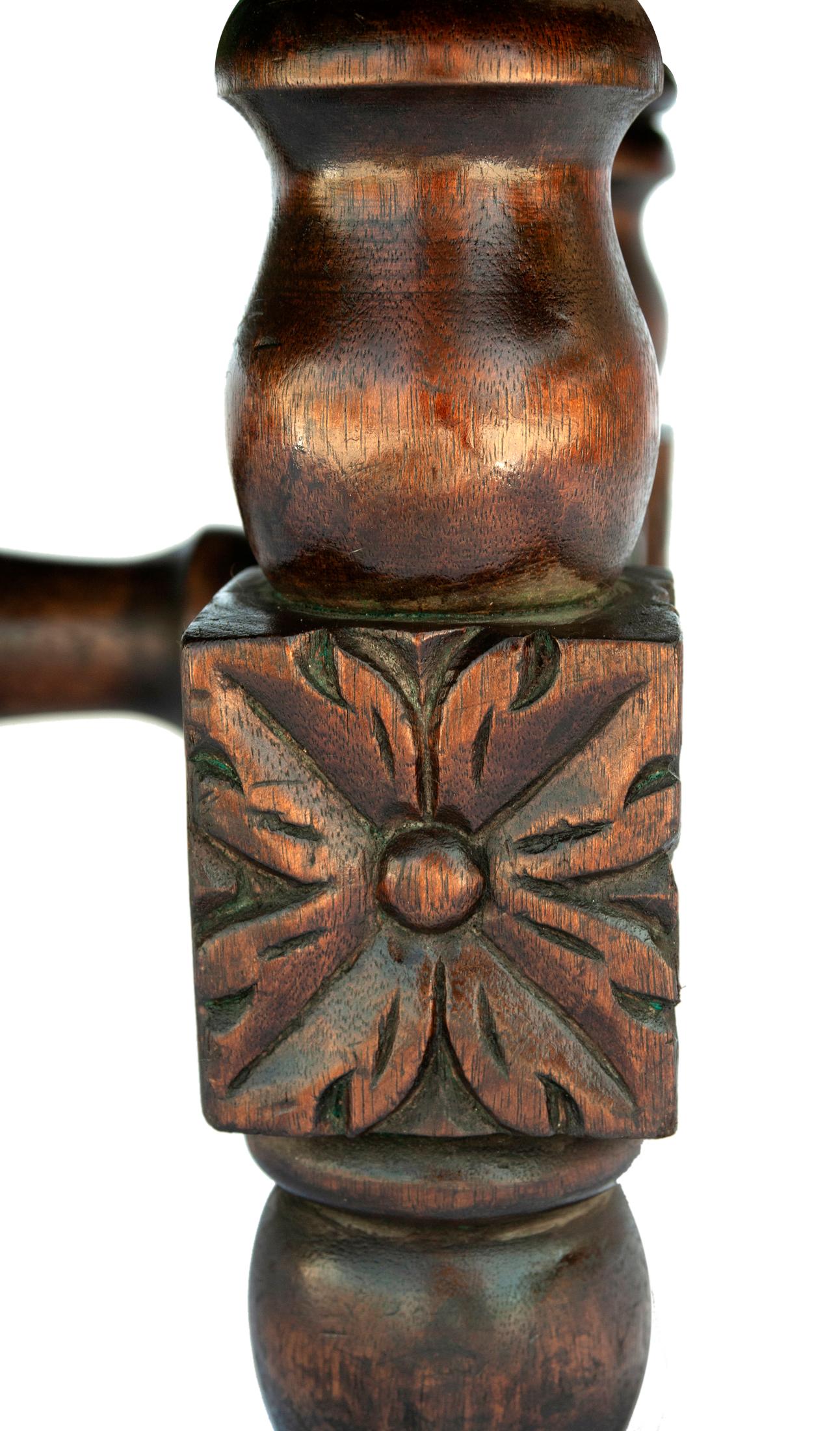 Hand-Carved Mexican Hardwood Coffee Table For Sale at 1stDibs