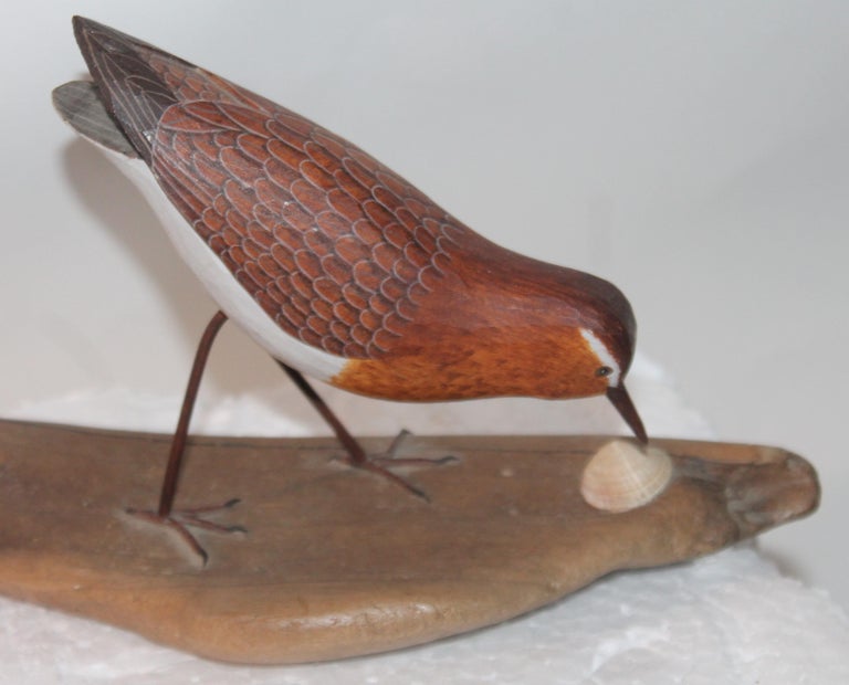 Hand Carved and Painted Shore Bird For Sale at 1stDibs