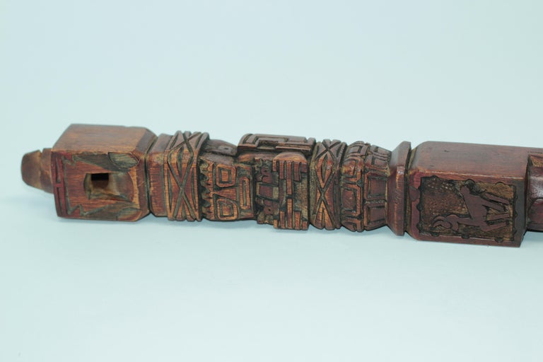 Hand Carved Peruvian Inca Tarka Flute For Sale at 1stDibs