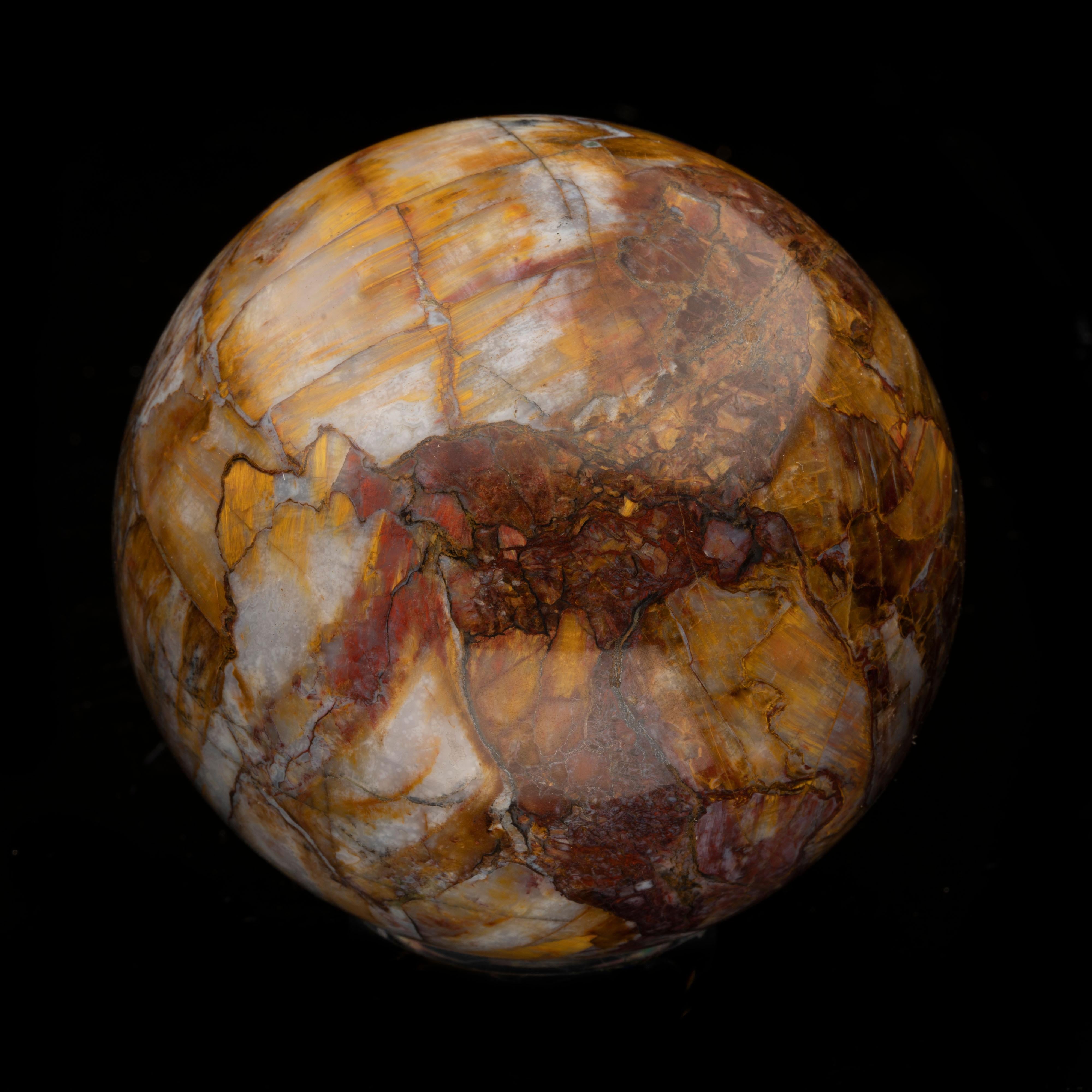 Hand Carved Pietersite Sphere from Namibia // 2.99 Lb For Sale at 1stDibs