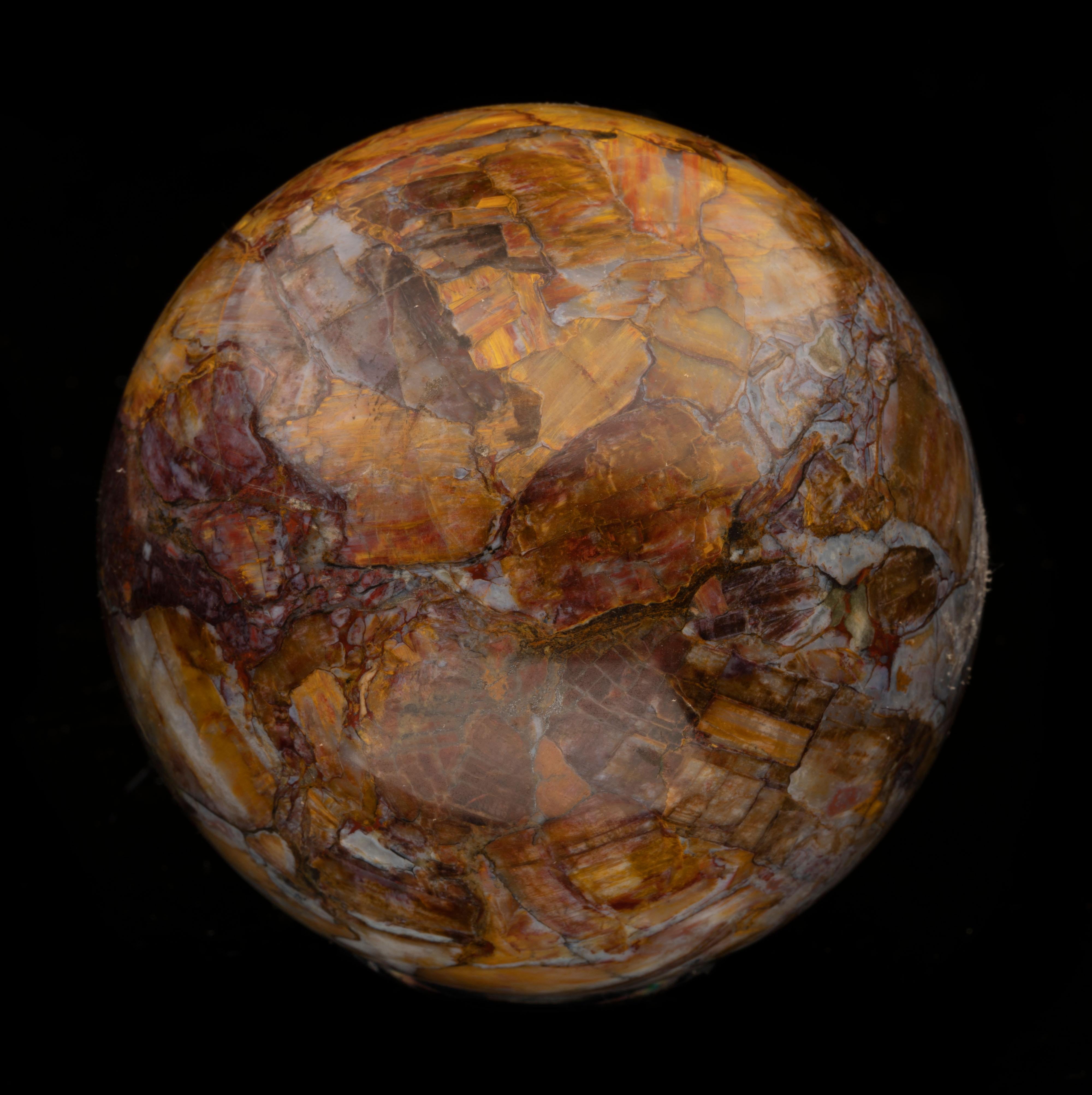 Hand Carved Pietersite Sphere from Namibia // 2.99 Lb For Sale at 1stDibs