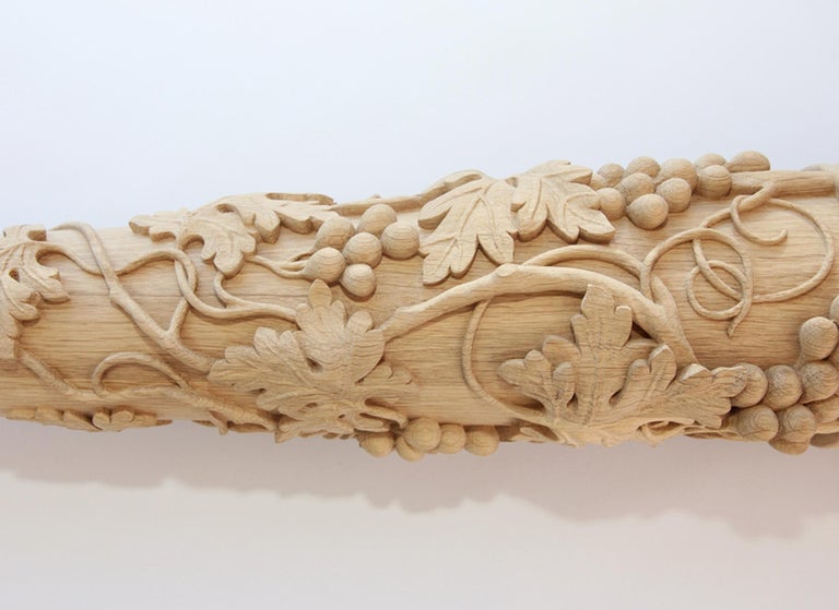 Staircase "Vine". Hand Carved Post for Stairs from Wood For Sale at 1stDibs